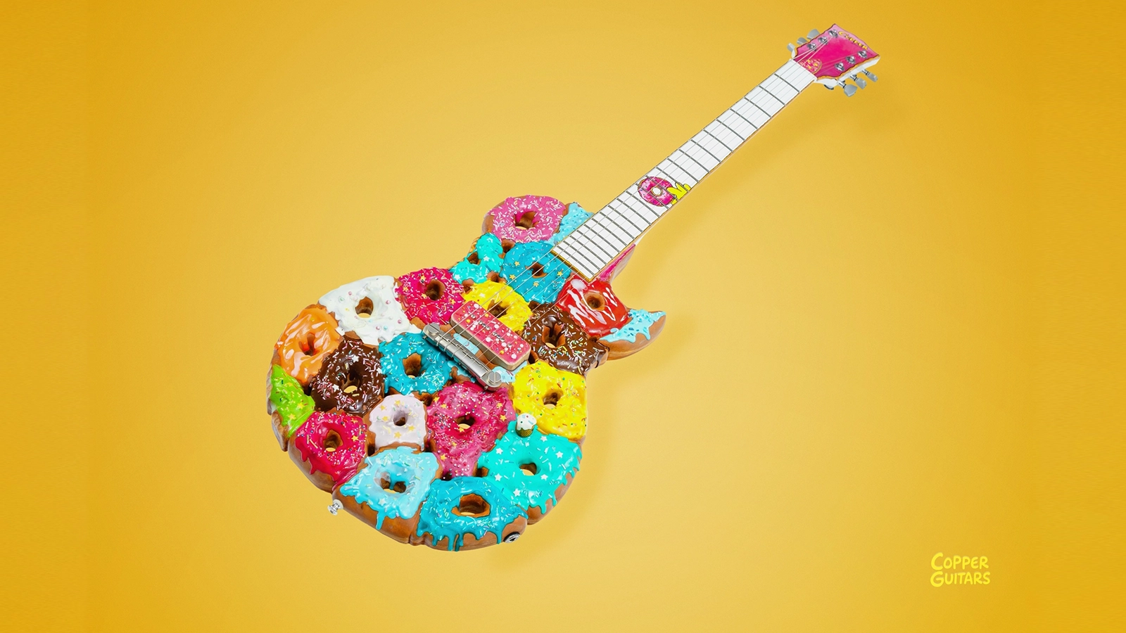 A Guitar Maker crafted an electric guitar out of Doughnuts – all the ...